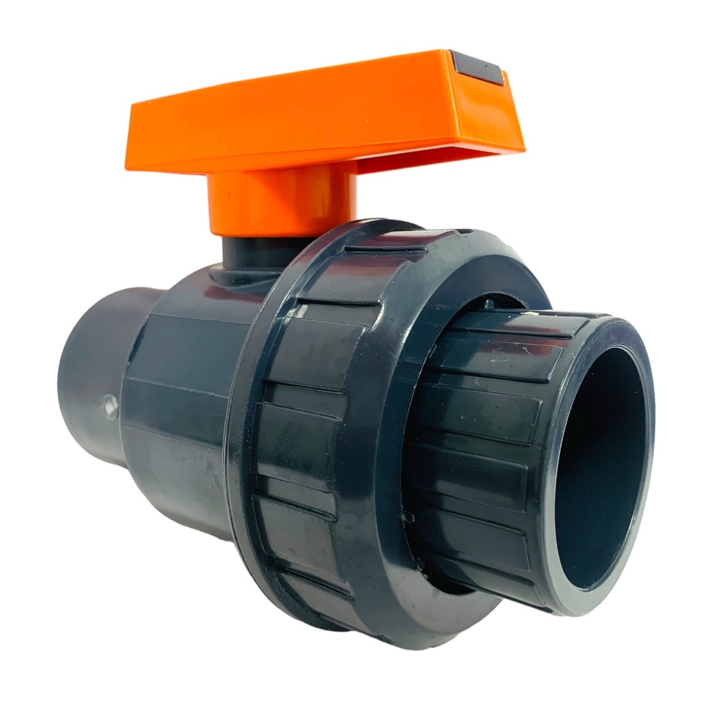 VALVULA BOLA UNION UNIVERSAL PVC PRES 1 1/2" C SIN ROSCA TUBRICA | Litani Import Export